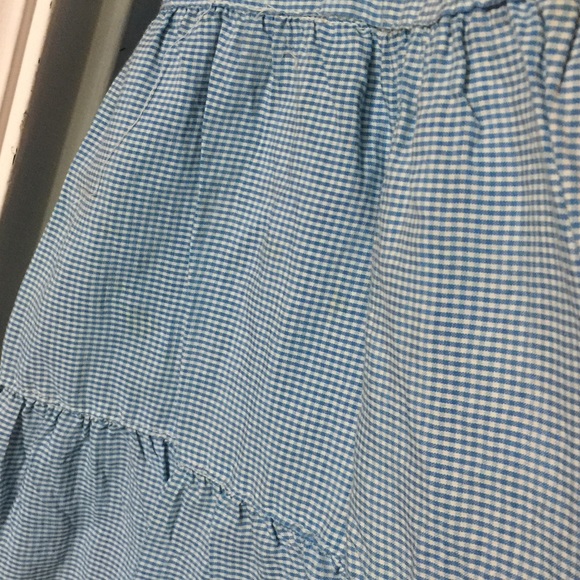 Vintage | Other | Vintage Blue White Checkered 2 Piece Top And Skirt ...